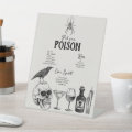 Vintage Halloween Party Pick Your Poison Bar Menu Pedestal Sign | Zazzle