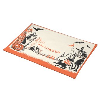 Vintage Halloween Placemat | Zazzle