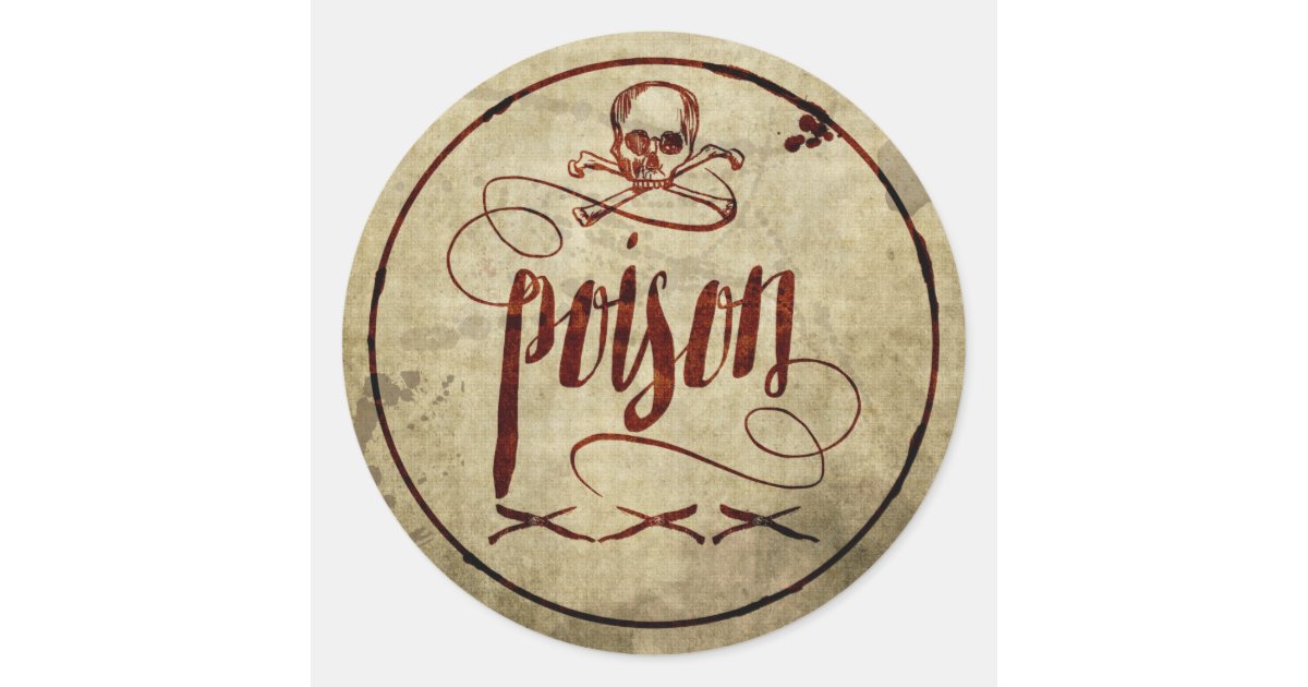 Vintage Halloween Poison Label | Zazzle