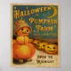 Vintage Halloween Pumpkin Farm Poster Print | Zazzle