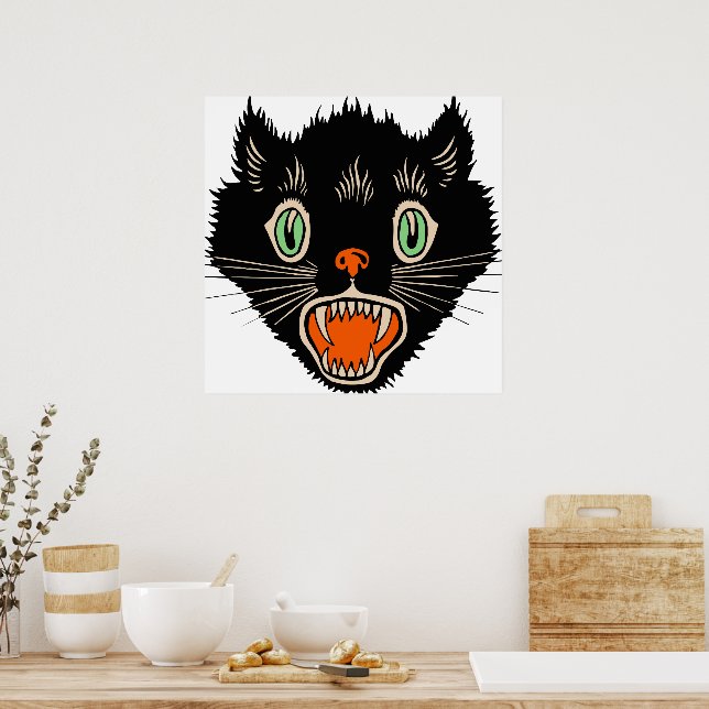 scared cat art