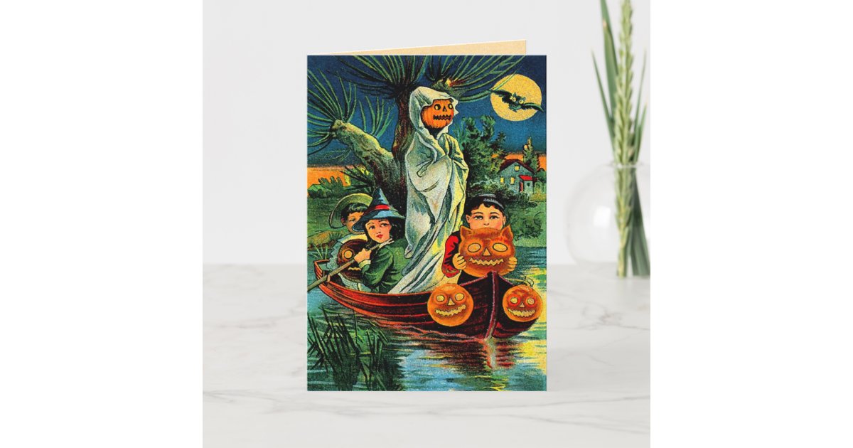 Vintage Halloween Spooky Card | Zazzle