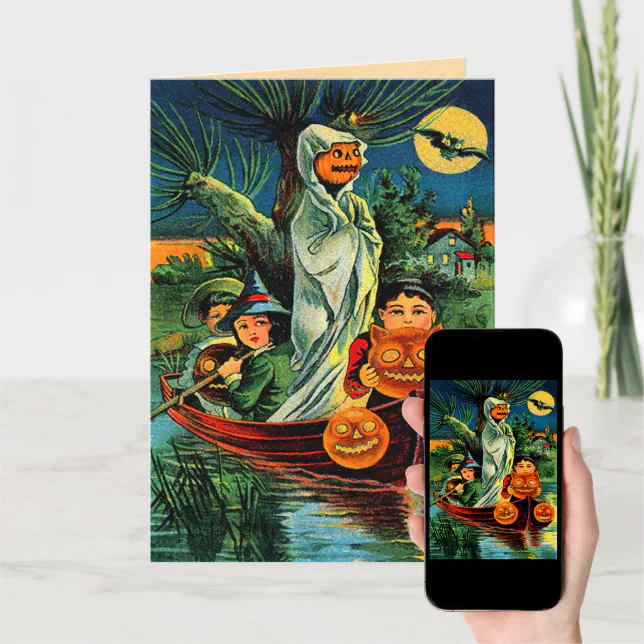 Vintage Halloween Spooky Card | Zazzle