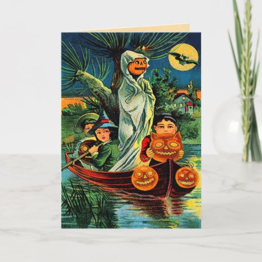 Vintage Halloween Spooky Card | Zazzle