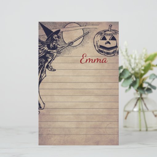 Vintage Halloween Stationery Writing Paper | Zazzle