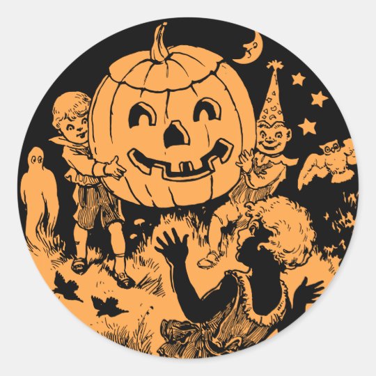 Vintage Halloween Sticker | Zazzle.com