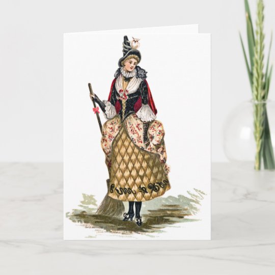 Vintage Halloween Witch Card | Zazzle.com