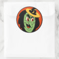 Vintage Halloween Witch Sticker | Zazzle