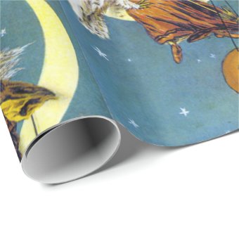 Vintage Halloween Witch Wrapping Paper | Zazzle