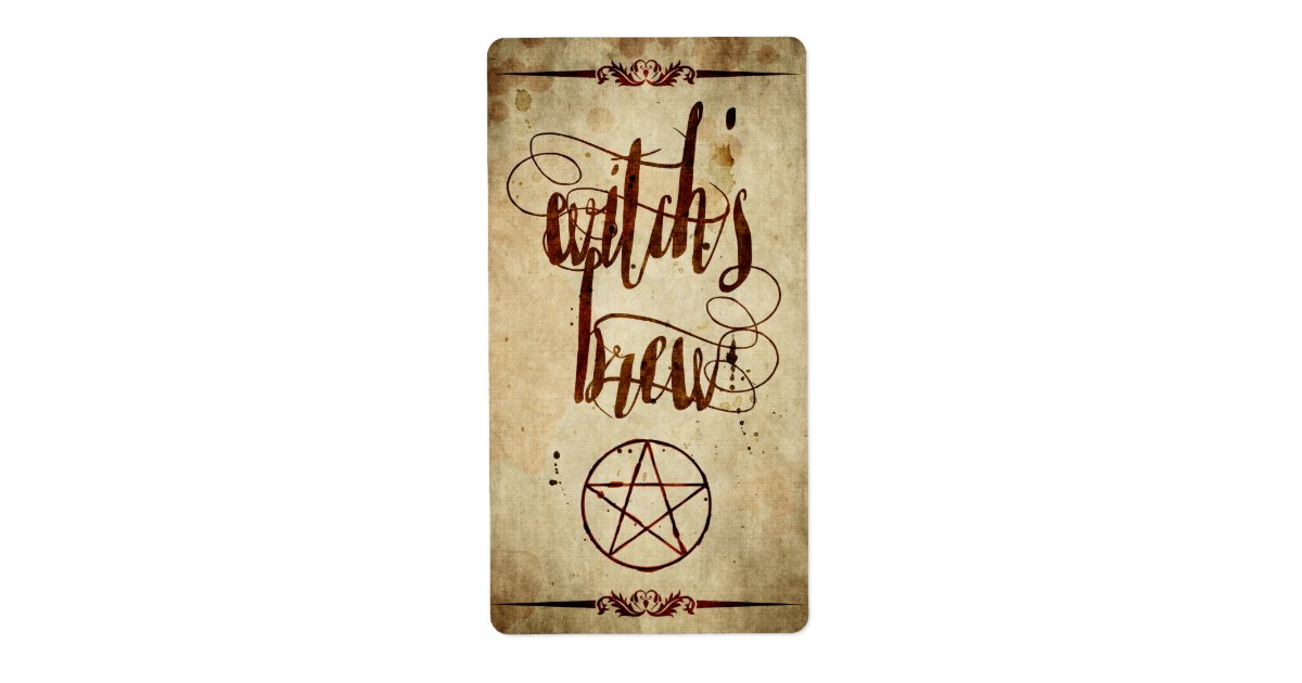 Vintage Halloween Witch's Brew Label | Zazzle
