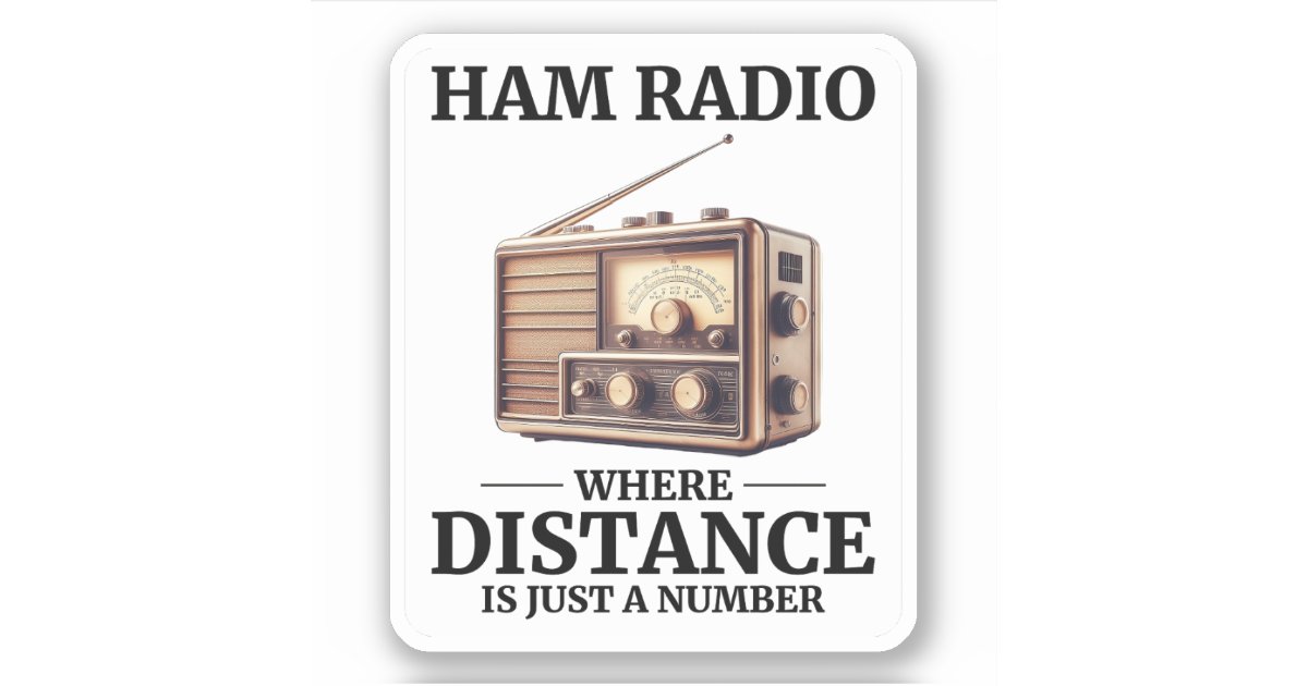 Vintage Ham Radio Operator Sticker | Zazzle
