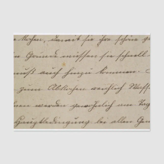 Vintage Hand Writing Script Typography Antique Tissue Paper | Zazzle