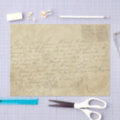 Vintage Hand Written Letter Script Map Decoupage Tissue Paper | Zazzle