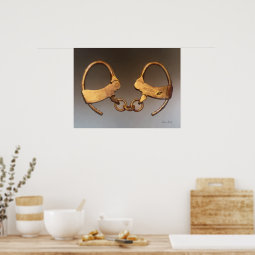Vintage Handcuffs Poster | Zazzle