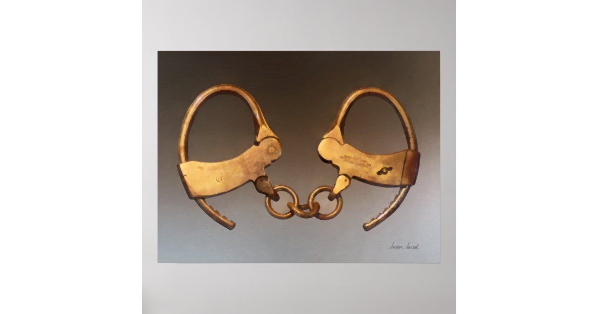 Vintage Handcuffs Poster | Zazzle