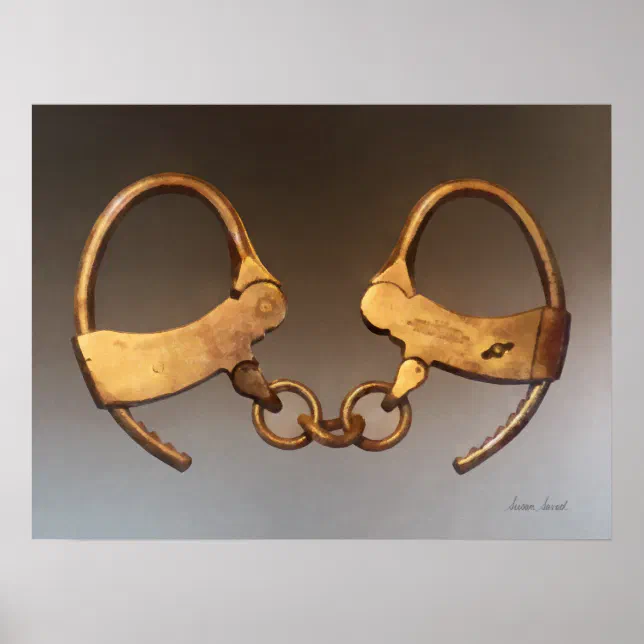 Vintage Handcuffs Poster | Zazzle