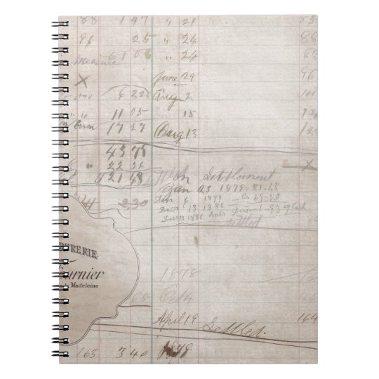 Vintage Handwritten Ledger Notebook | Zazzle.com
