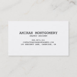 Vintage Handwritten Script Business Card | Zazzle