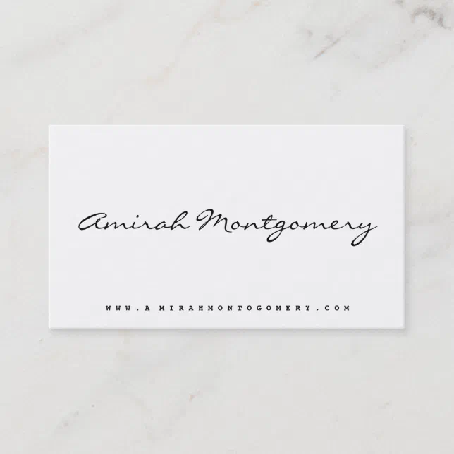 Vintage Handwritten Script Business Card | Zazzle
