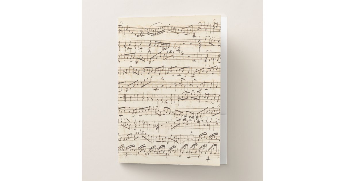 Vintage Handwritten Sheet Music Pamphlet Folder | Zazzle