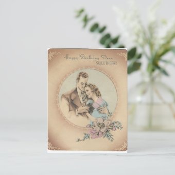 Vintage Happy Birthday Sweetheart "Mario" Postcard | Zazzle
