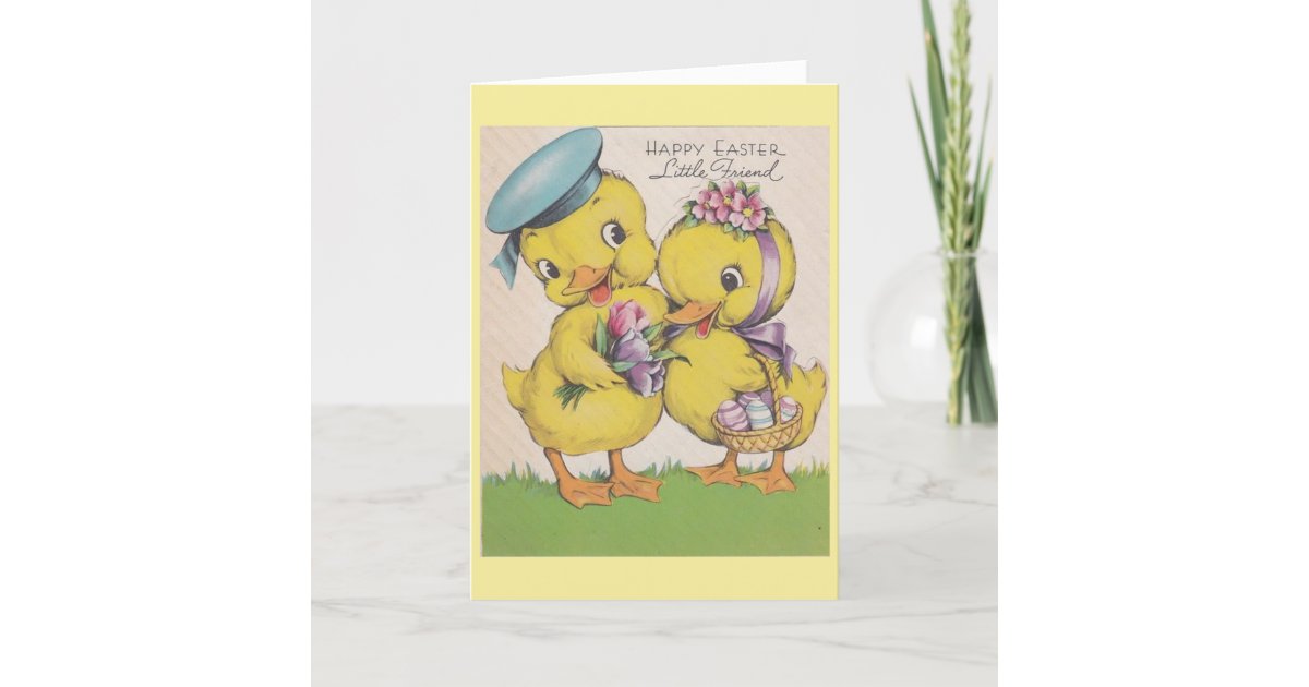 Vintage - Happy Easter Little Friend, Holiday Card | Zazzle