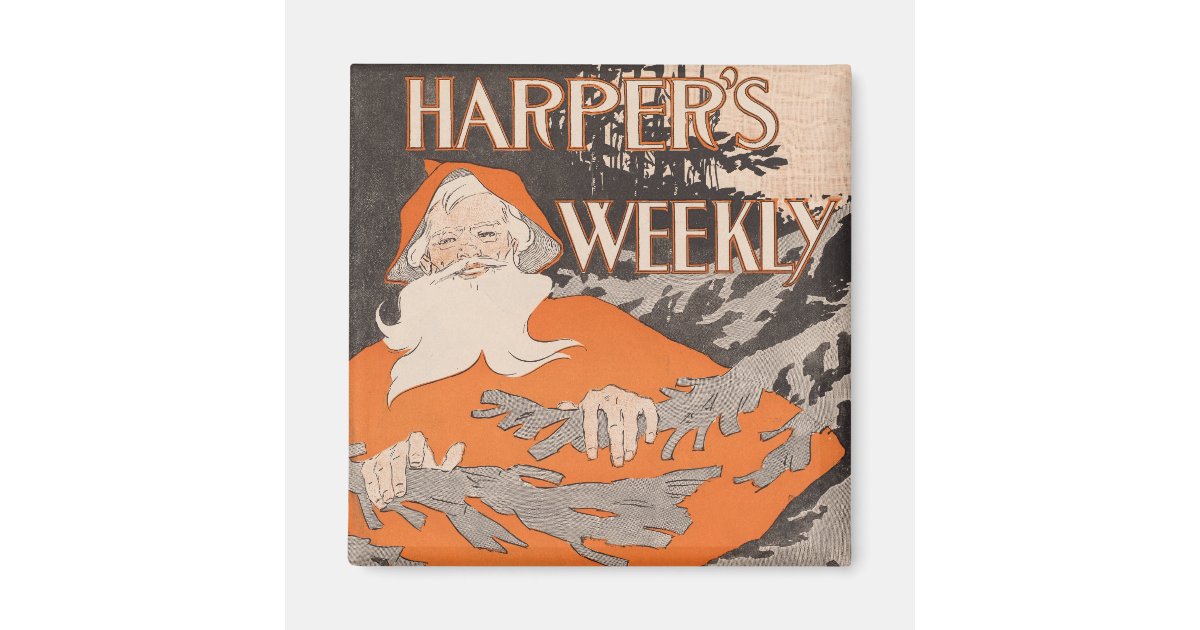 Vintage Harper’s Weekly Christmas 1894 Magnet | Zazzle