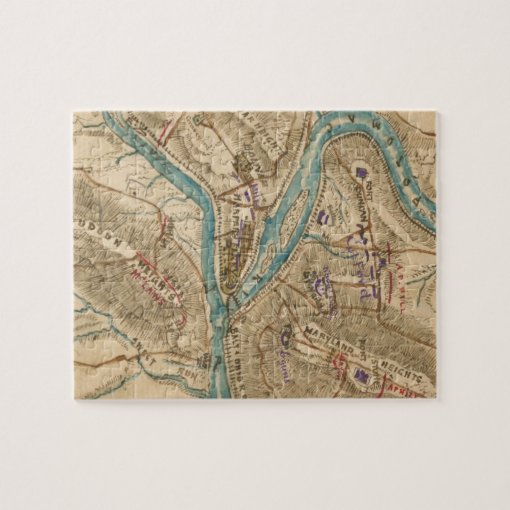 Vintage Harpers Ferry Civil War Map (1862) Jigsaw Puzzle | Zazzle