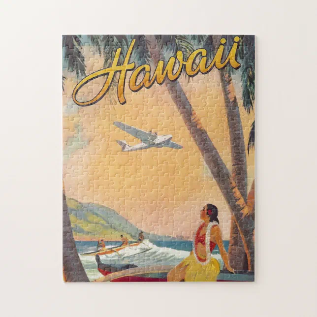 Vintage Hawaii Travel Jigsaw Puzzle | Zazzle