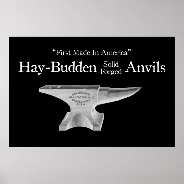 Vintage Hay-Budden Anvil Poster | Zazzle