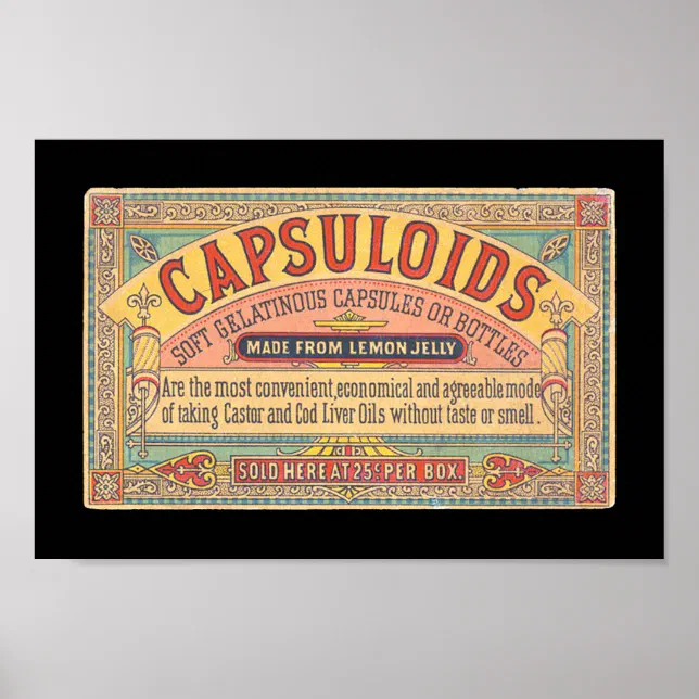Vintage Health & Medicine: Capsuloids Ad on Poster | Zazzle