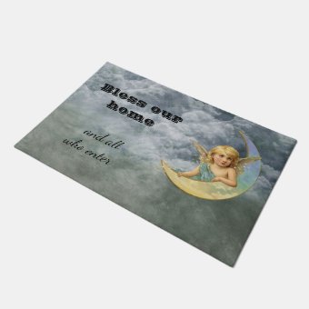 Vintage Heavenly Angel Door Mat | Zazzle