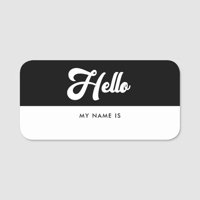 Vintage Hello my name is Dry erase Name Tag | Zazzle