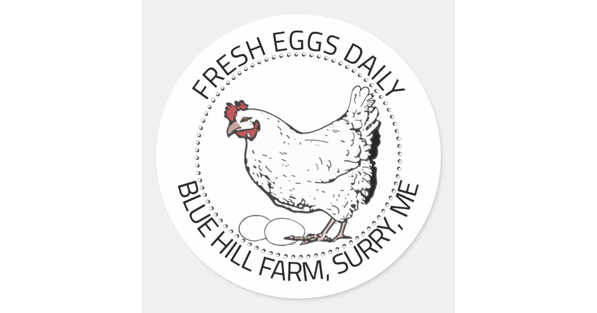 Vintage Hen with Eggs Carton Label with Border | Zazzle