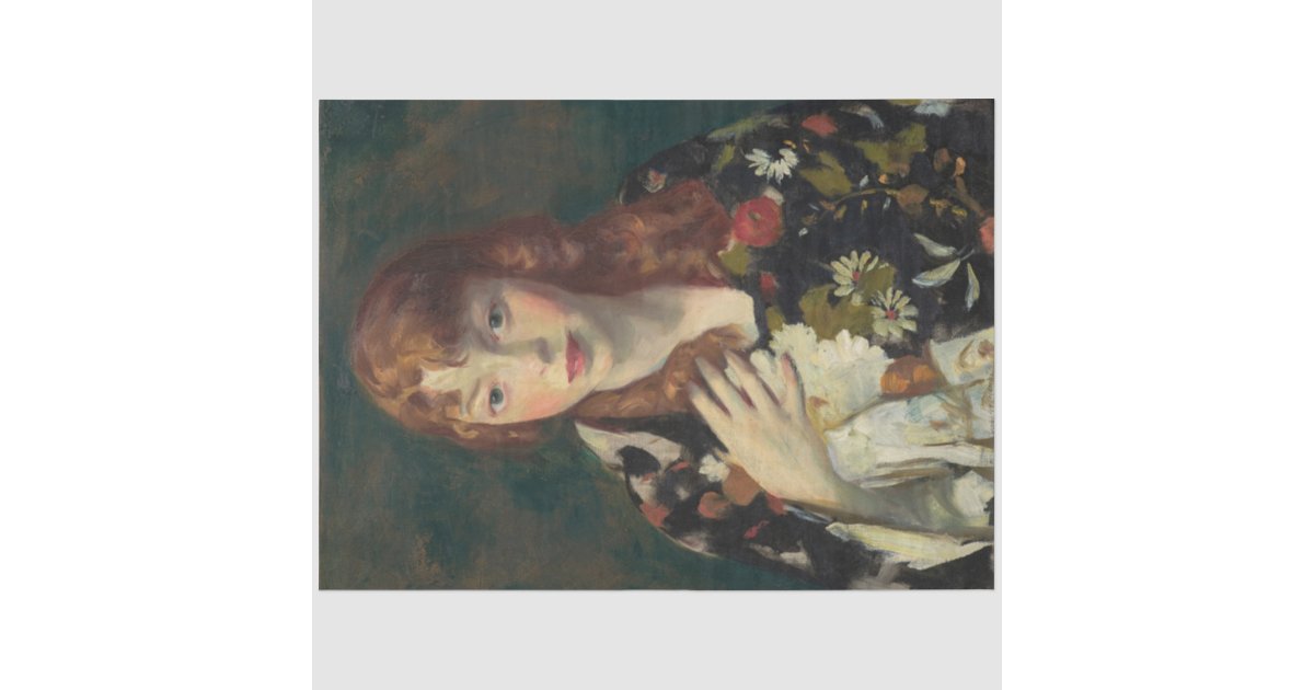 Vintage Henri Woman Lady Decoupage Tissue Paper | Zazzle