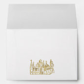 Vintage Heraldic Castle #2 Crest Faux Gold Envelope | Zazzle
