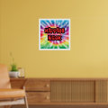 Vintage Hippies Rock Tie Dye Poster | Zazzle