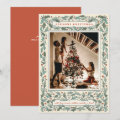 Vintage Holly Photo Holiday Card | Zazzle