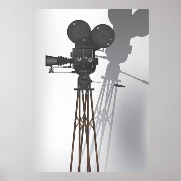 Vintage Hollywood Camera Poster | Zazzle.com