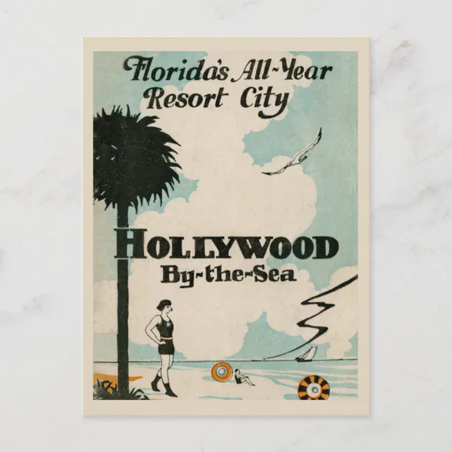 Vintage Hollywood Florida 1920s Postcard | Zazzle