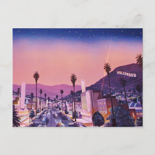 Vintage Hollywood Postcard | Zazzle