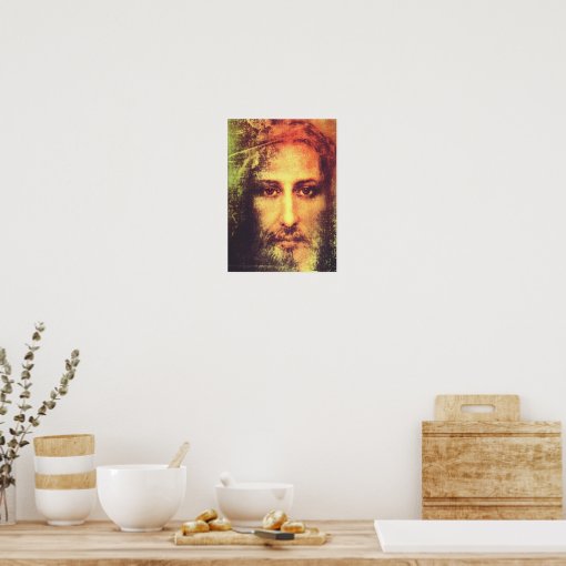 Vintage, Holy Jesus christ, portrait, poster | Zazzle