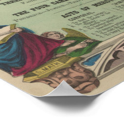 Vintage Holy Roman Catholic Faith Infographic Poster | Zazzle