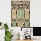 Vintage Holy Roman Catholic Faith Infographic Poster | Zazzle