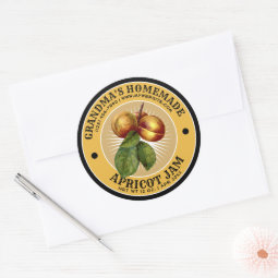 Vintage Homemade Apricot Jam Label Template | Zazzle