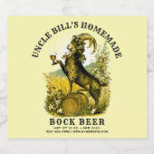 Vintage Homemade Bock Beer Goat Label Template | Zazzle