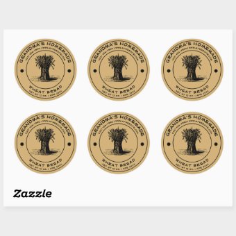 Vintage Homemade Bread Label Template | Zazzle