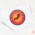Vintage Homemade Chili Pepper Sauce Classic Round Sticker | Zazzle