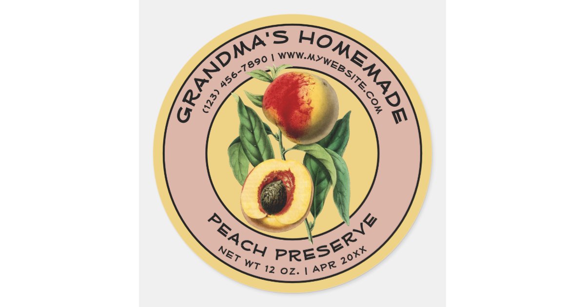 Vintage Homemade Fruit Label Template | Zazzle
