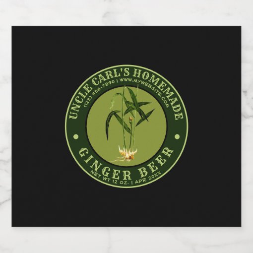 Vintage Homemade Ginger Beer Label Template | Zazzle